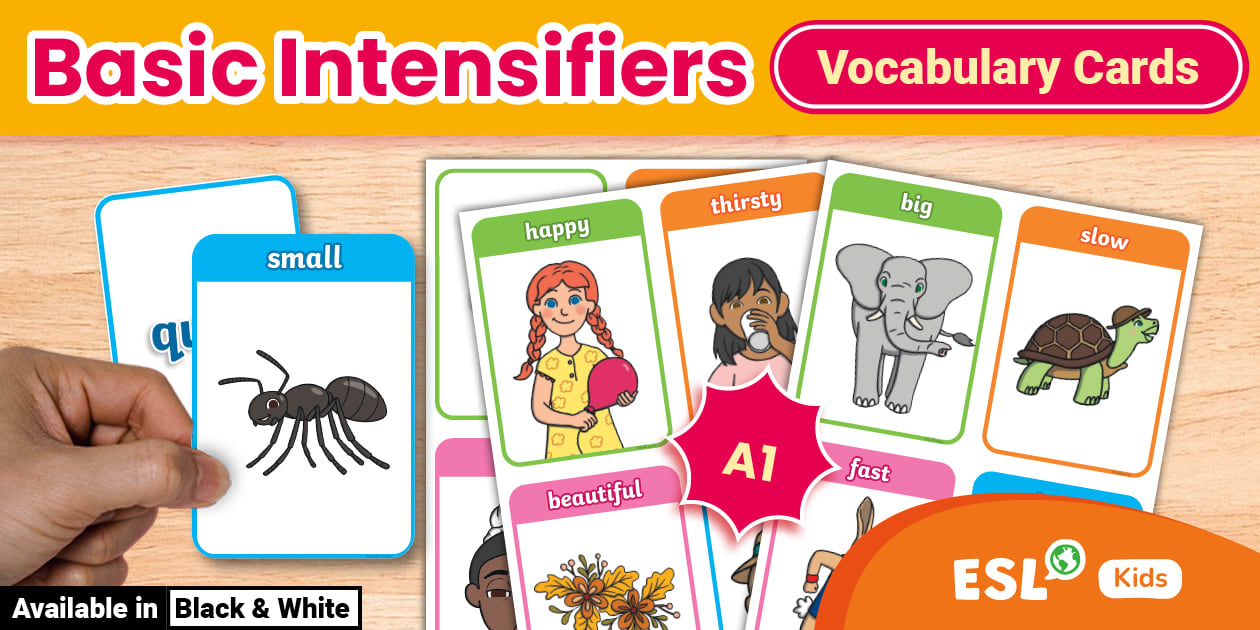 ESL Basic Intensifiers {Vocabulary} Cards