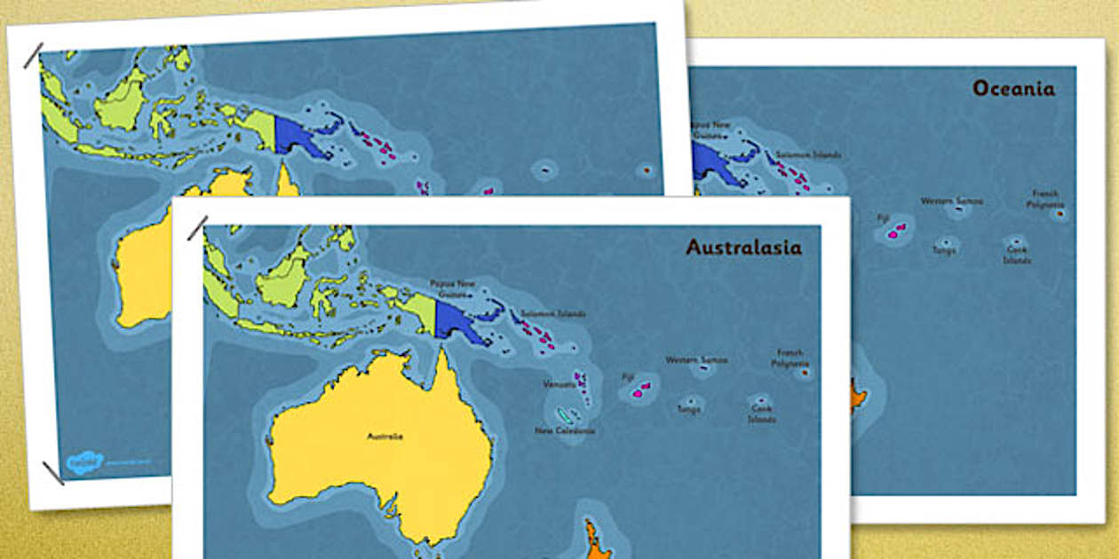 Australia and Oceania Countries Map | Geography Resources