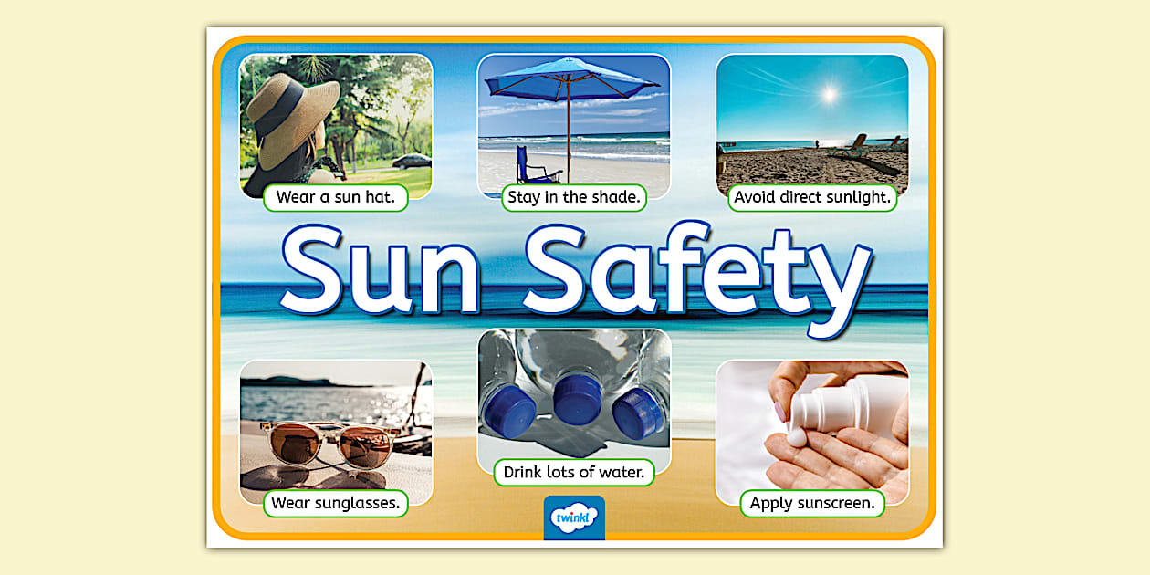 Sun Safety Photo Display Poster (teacher made) - Twinkl