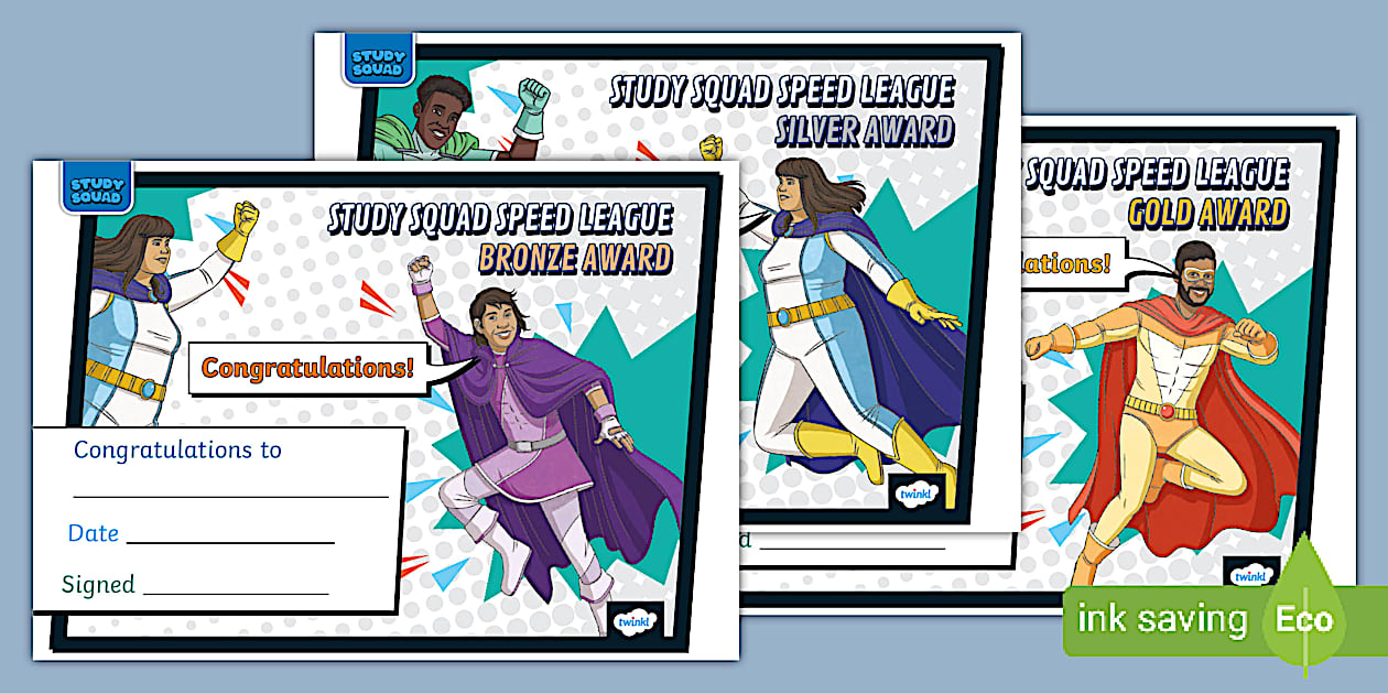👉 Study Squad KS2 Multiplication Workbook Certificates - Twinkl