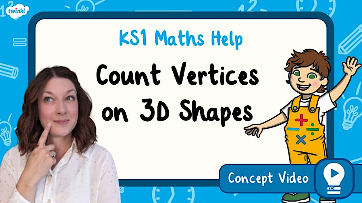 👉 Count Vertices on 3D Shapes | KS1 Maths Concept Video