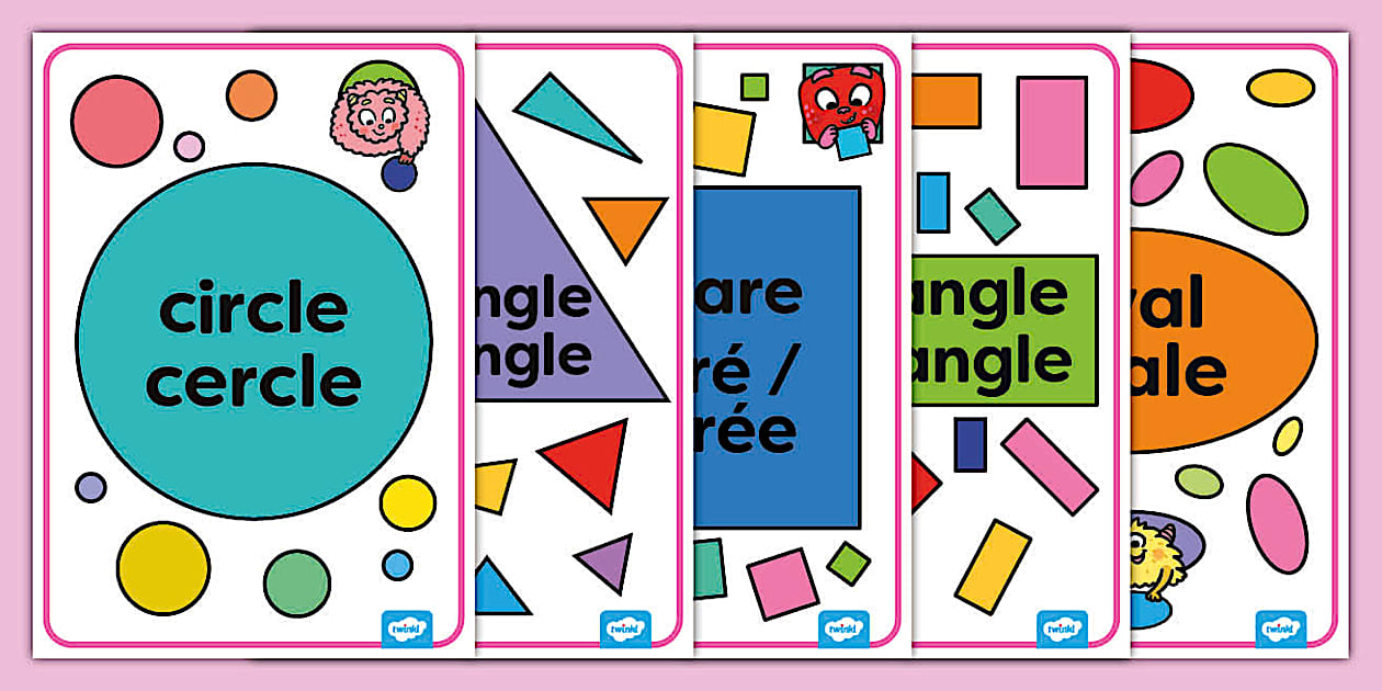 Let's Name the Shapes! French/English Display Posters