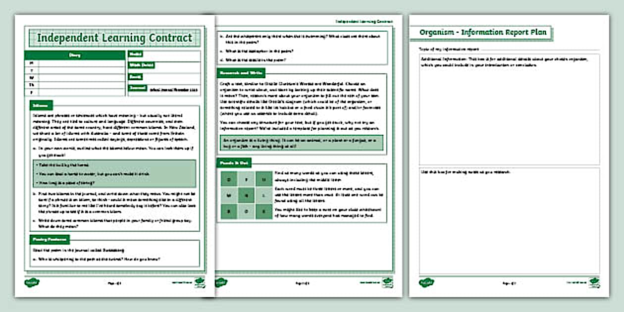 November 2024 L3 Journal - Independent Literacy Contract