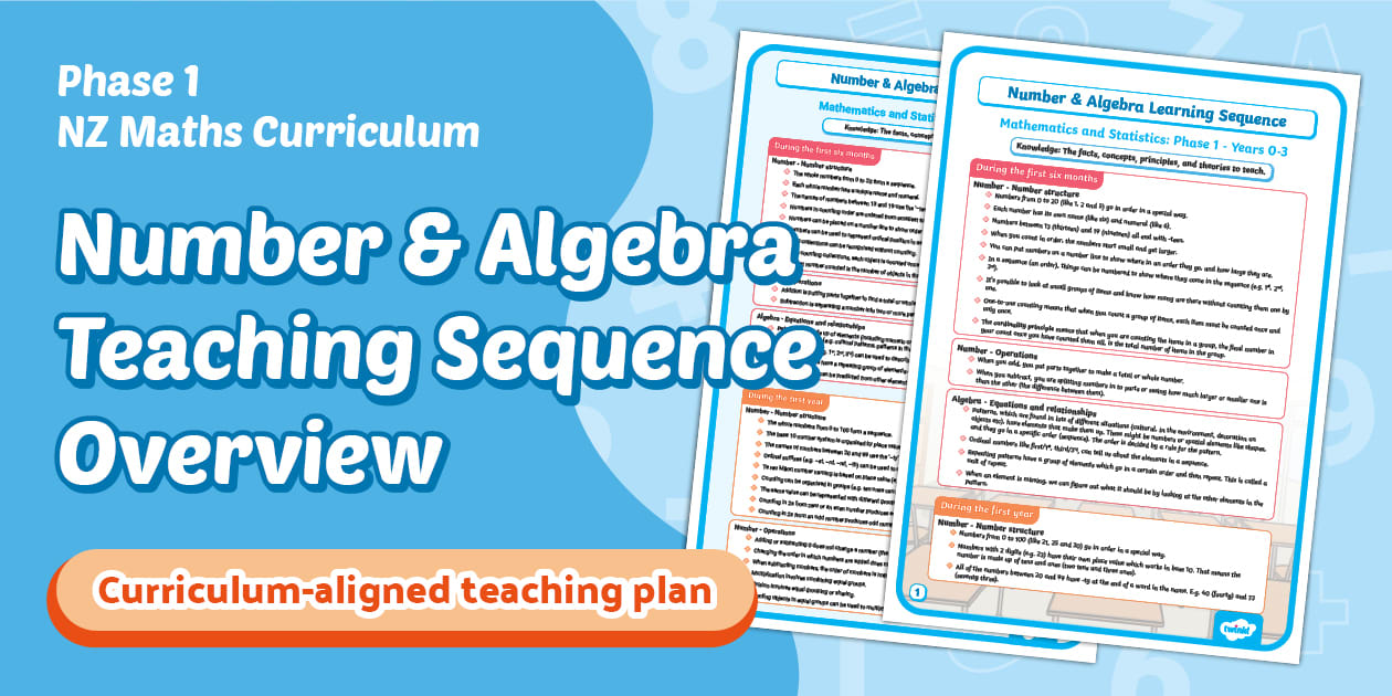 Phase 1 NZ Maths Curriculum - Number & Algebra Overview
