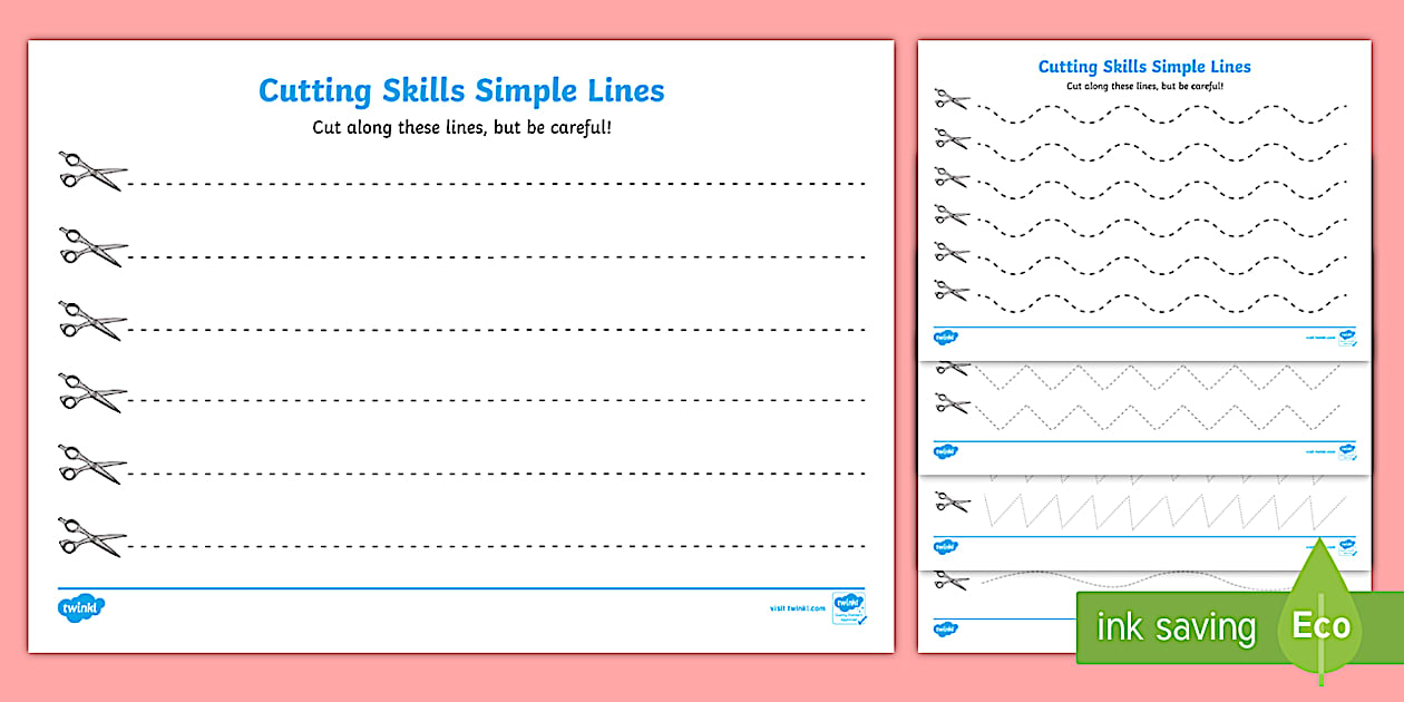 👉 Cutting Skills Worksheets — Fine Motor Skills — Twinkl