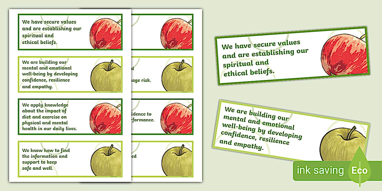 Four Purposes Statements: Healthy, Confident Individuals