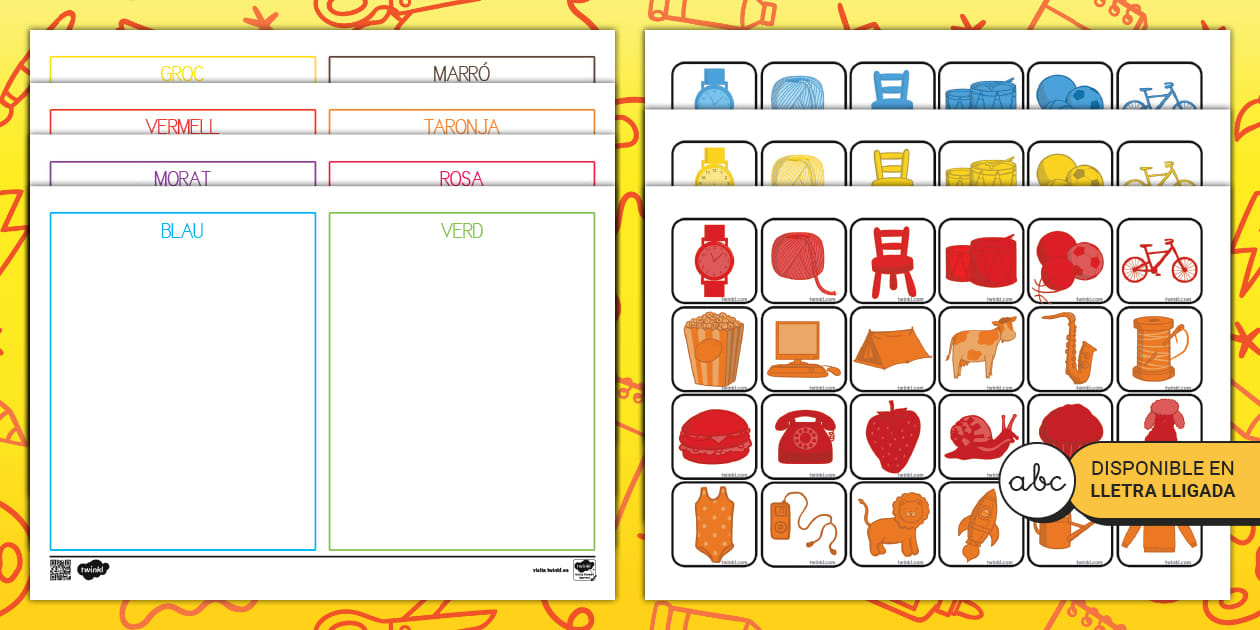Fitxa d'activitat: Aparellar els colors - Català