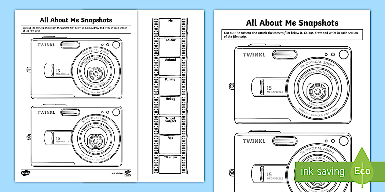 Editable All About Me Snapshot Activity - Twinkl
