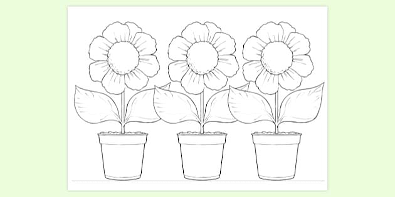 Flower Full Page Colouring | Colouring Sheets