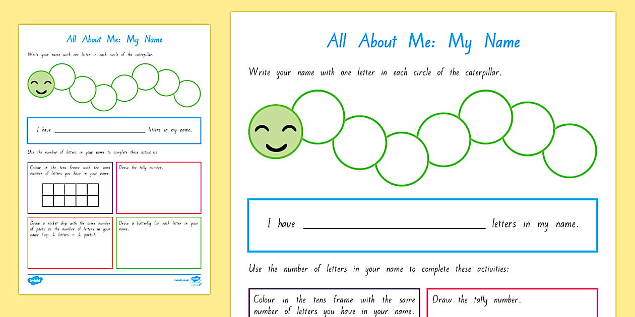 Black and White My Name NZ Back to School Worksheet