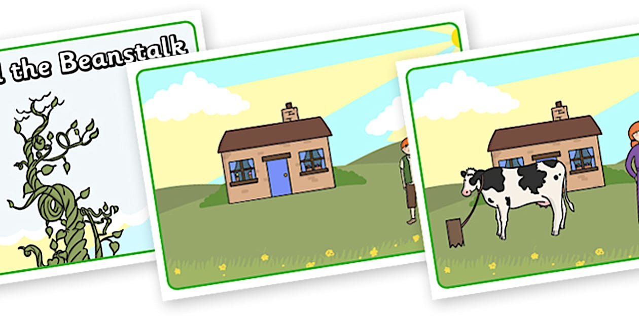 Editable Jack and the Beanstalk Story Sequencing with Speech Bubbles