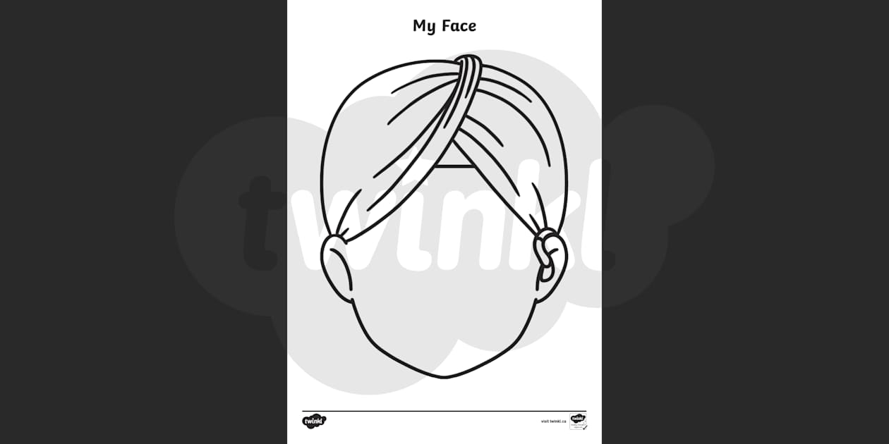 blank face drawing template