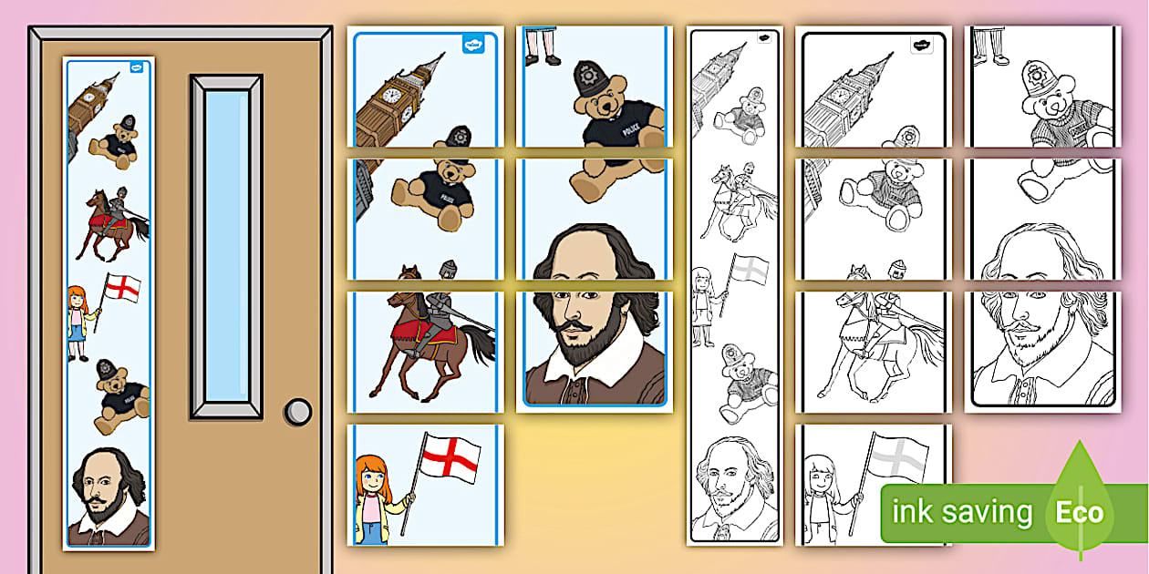 English Vertical Door Banner (teacher made) - Twinkl
