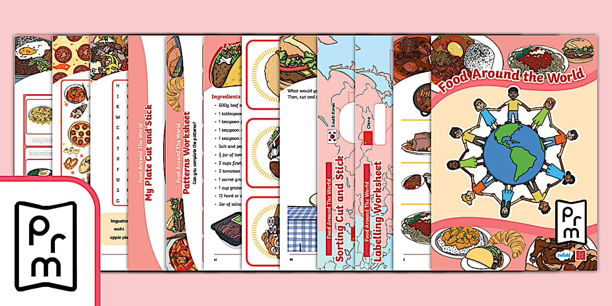 PRM: Food Around The World Activity Booklet (teacher made)