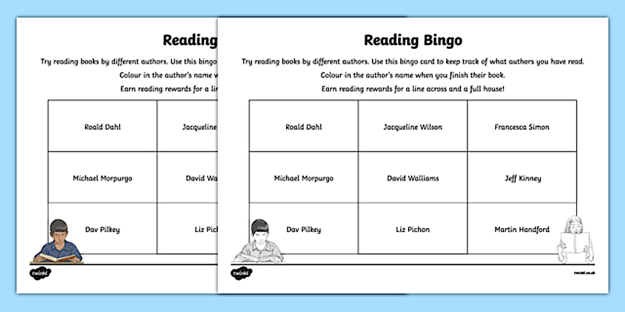 Authors, Reading Bingo Worksheet / Worksheet-Irish, worksheet