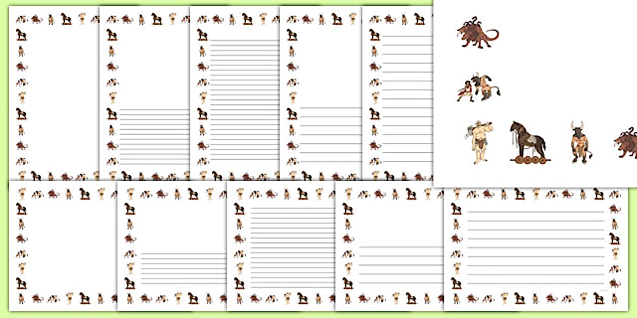 Greek Legends Full Page Border (teacher made) - Twinkl