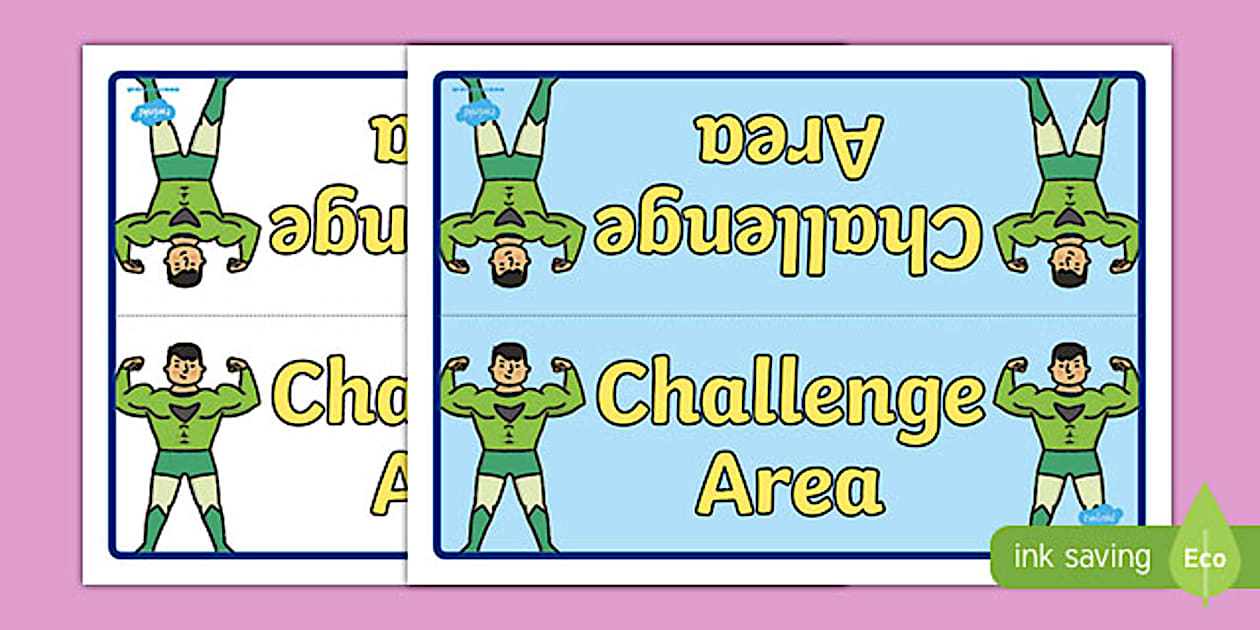 👉 Challenge Area Group Table Sign (teacher made) - Twinkl