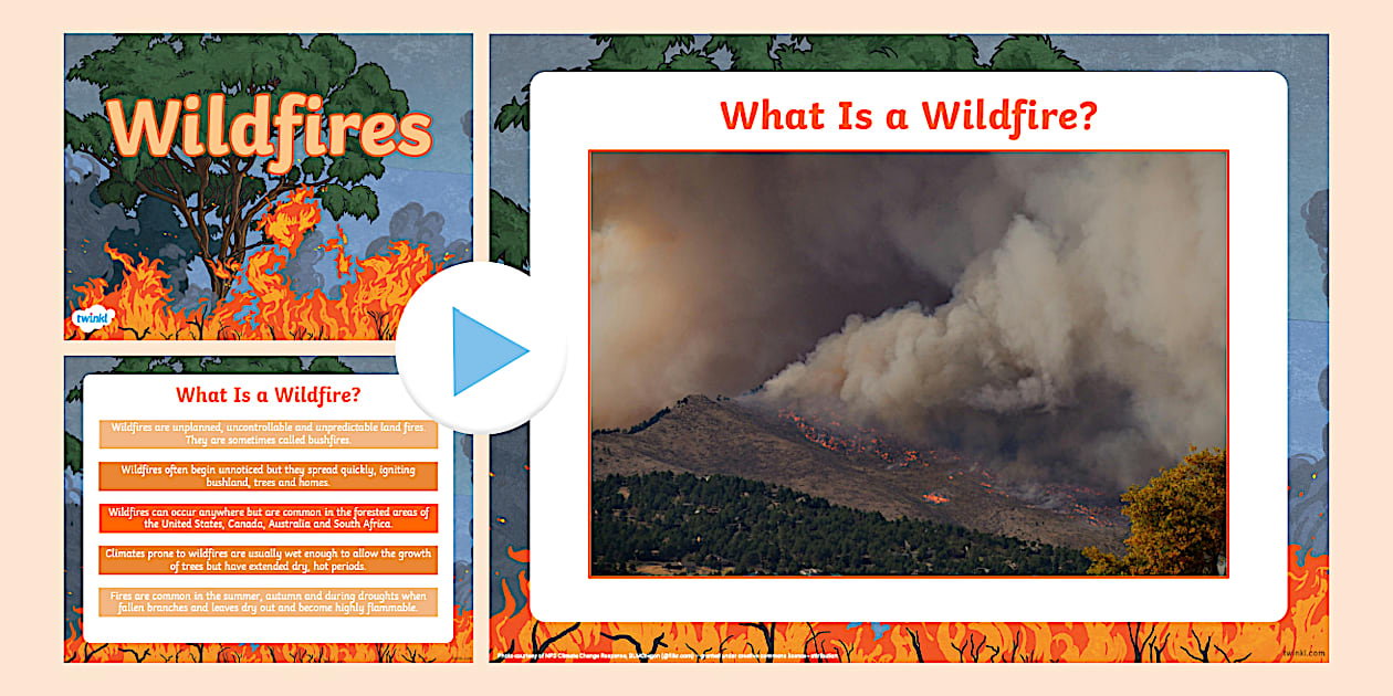 Wildfires KS2 PowerPoint - Natural Disasters - Twinkl