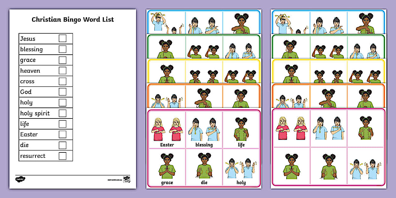 Auslan Christian Bingo (phát triển bởi giáo viên)
