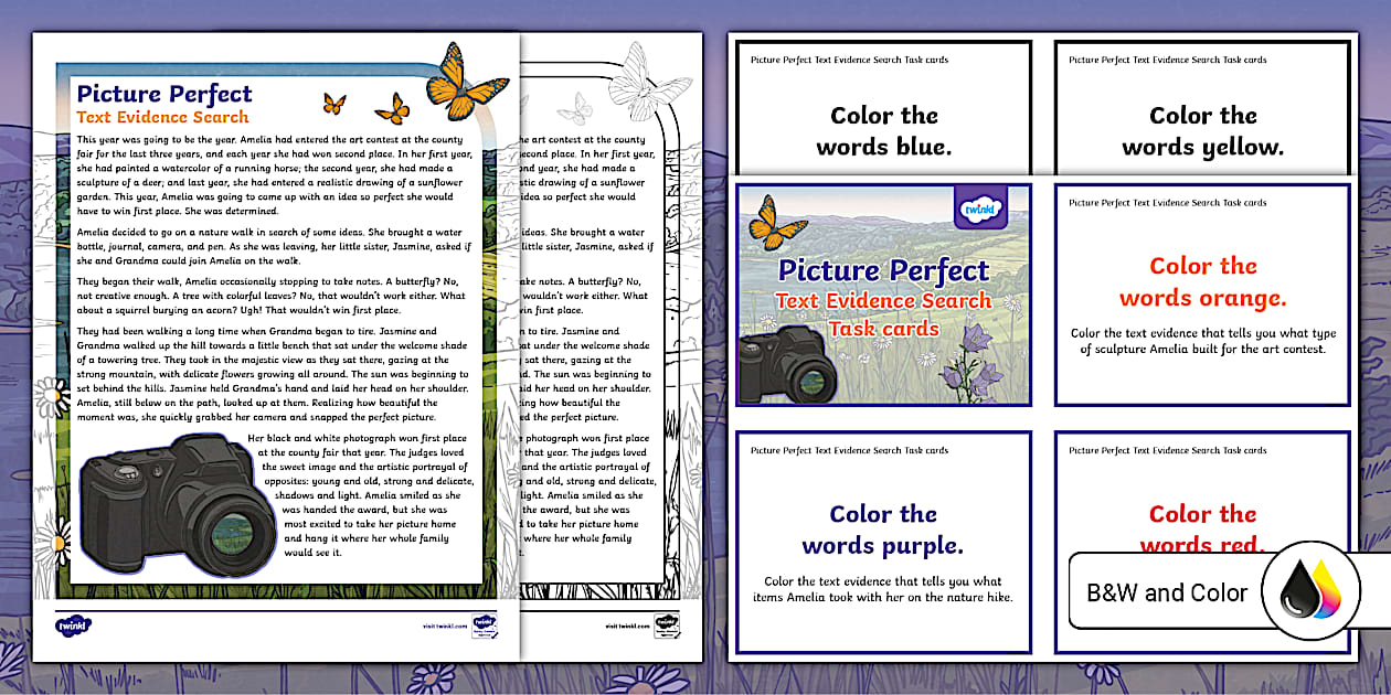 Textual Evidence Worksheet | Resource | Twinkl USA - Twinkl