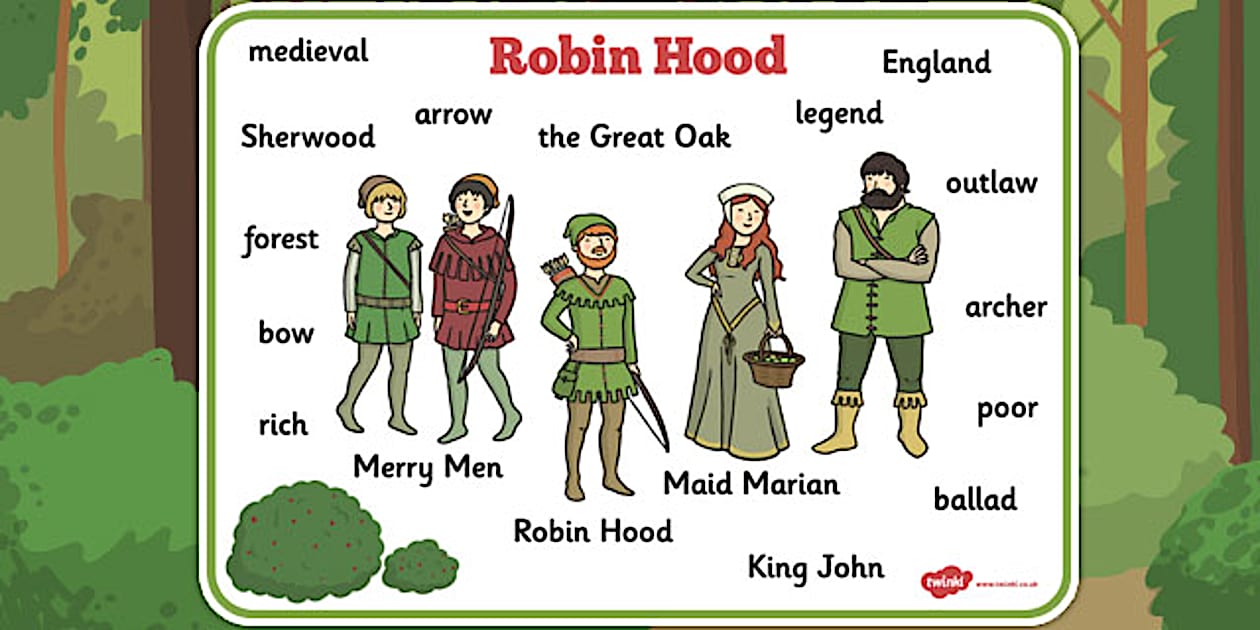 Cursive Robin Hood Word Mat (teacher made) - Twinkl