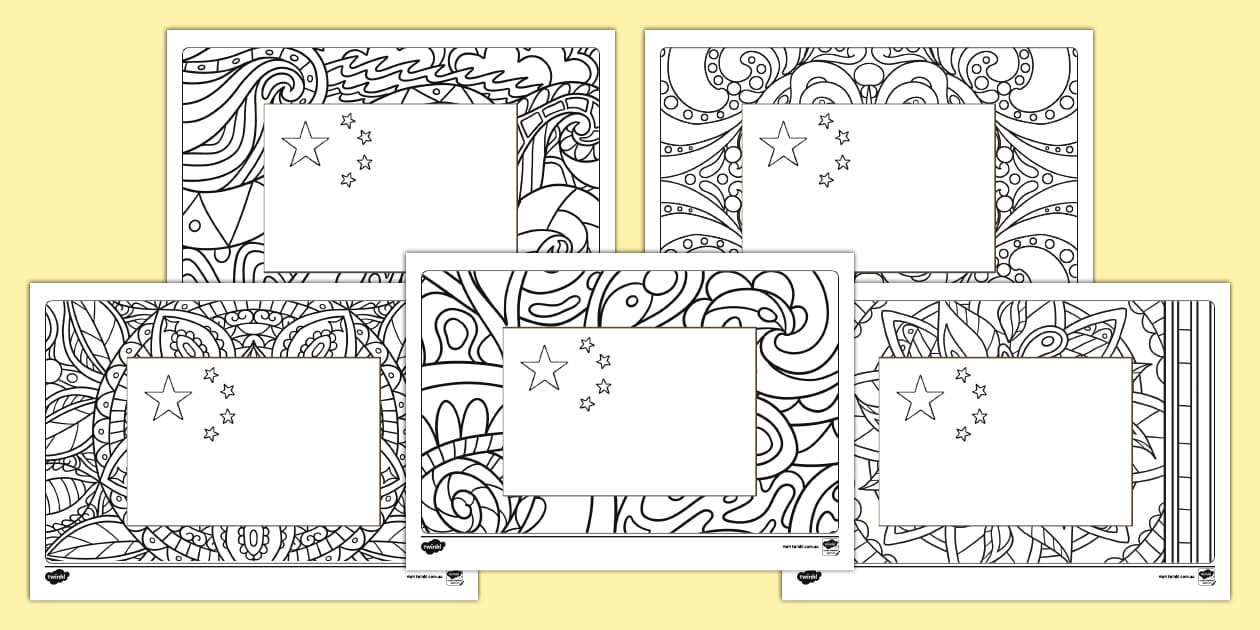 China Flag Mindfulness Colouring Sheets (Teacher-Made)
