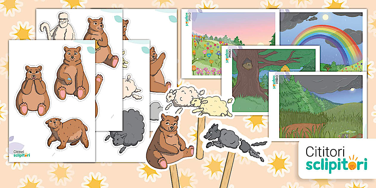 Litera O: Roni și norii – Marionete - Twinkl