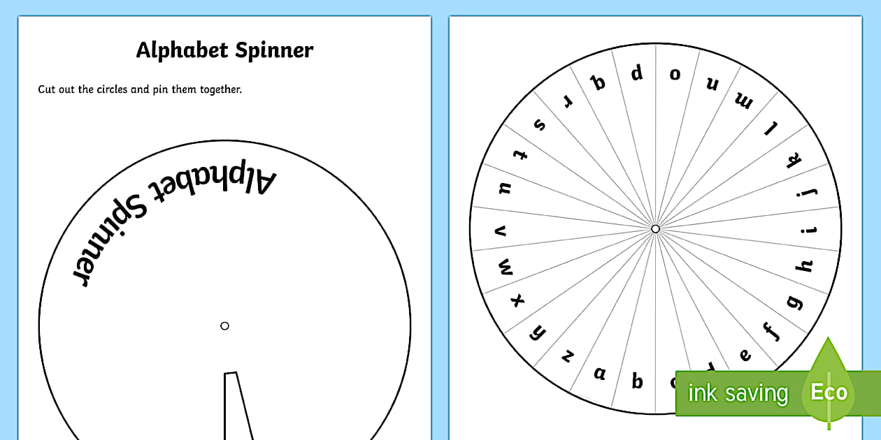 Alphabet Spinner Game (Teacher-Made) - Twinkl
