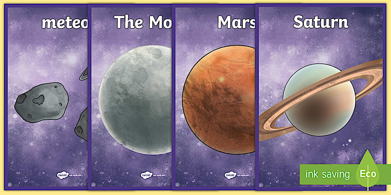 Space Display Posters Detailed Images (teacher made)