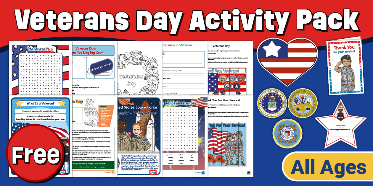 FREE Veterans Day Activity Pack for All Ages