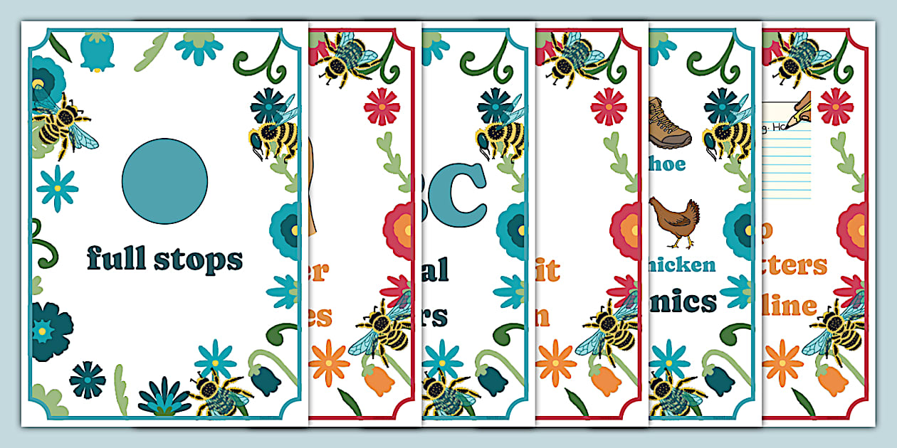 Bee-Themed Writing Prompt Display Posters (professor feito)