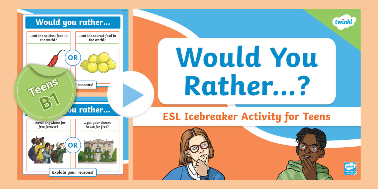 ESL Icebreaker: Would You Rather...? Activity (teacher made)
