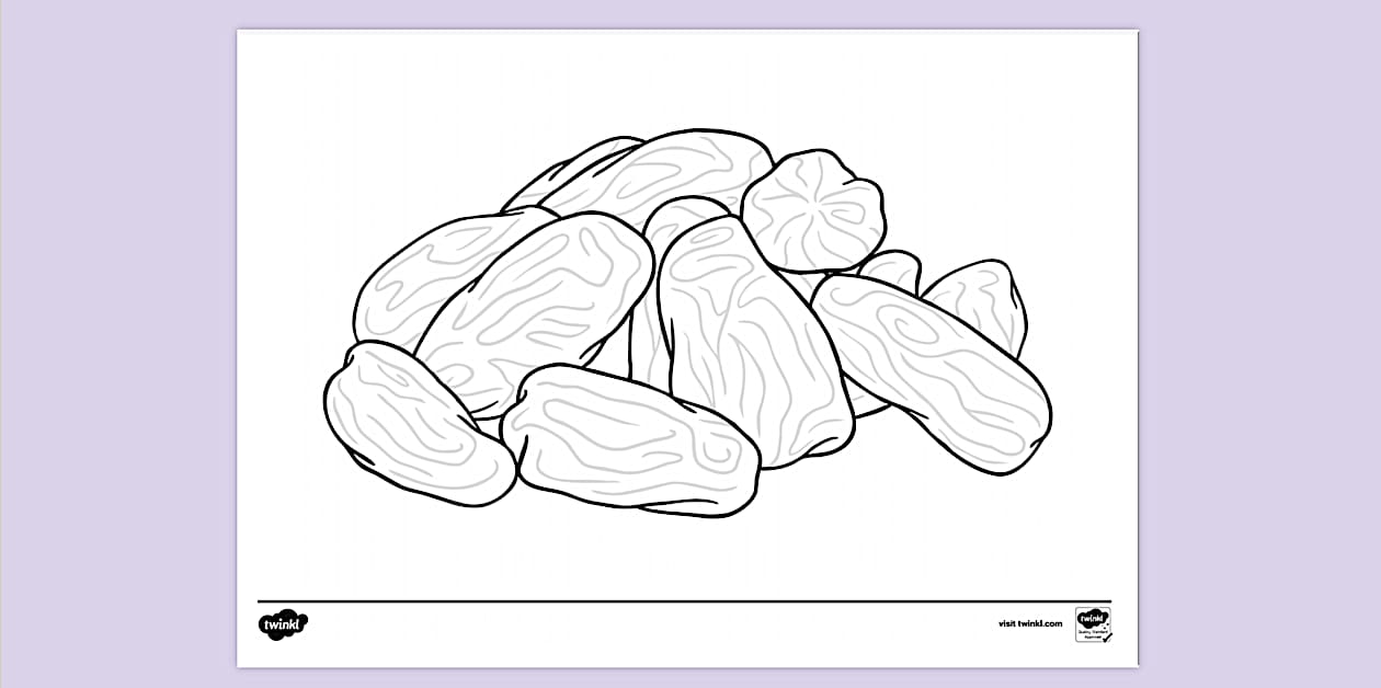 Dates Colouring Sheet (Teacher-Made) - Twinkl