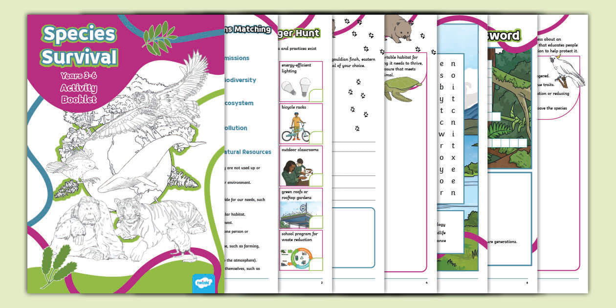 Species Survival Booklet (3-6) (teacher made) - Twinkl