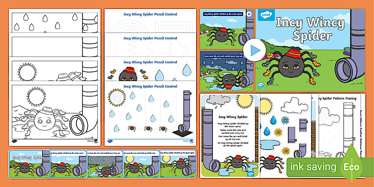 Incy Wincy Spider Resource Pack (Teacher-Made) - Twinkl