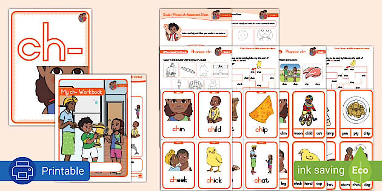 Grade 1 Phonics Pack ch- (teacher made) - Twinkl