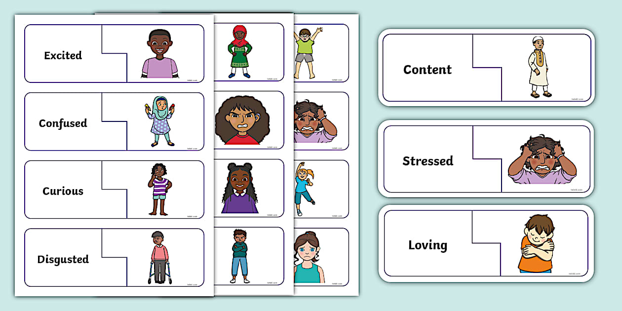 Emotions Matching Puzzle (teacher made) - Twinkl