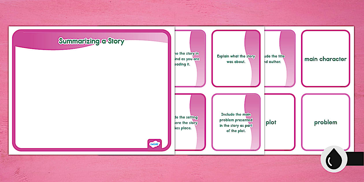 Reading Comprehension: Summarizing a Story Anchor Chart