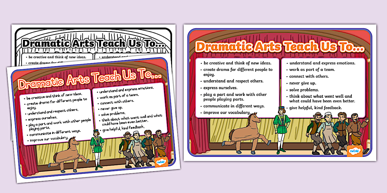 * NEW * Dramatic Arts Teach Us To... Display Poster