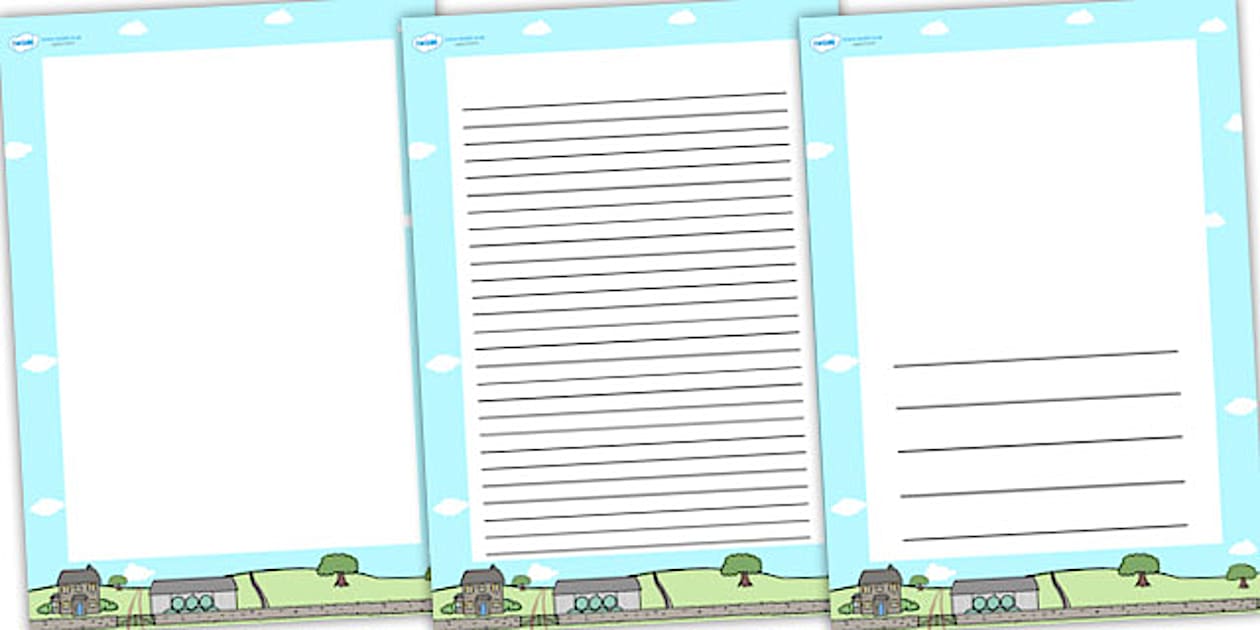 Editable On the Farm Background Portrait Page Borders