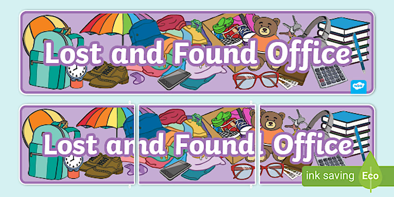 Lost and Found Office Display Banner - Lost Property Role Play Banner