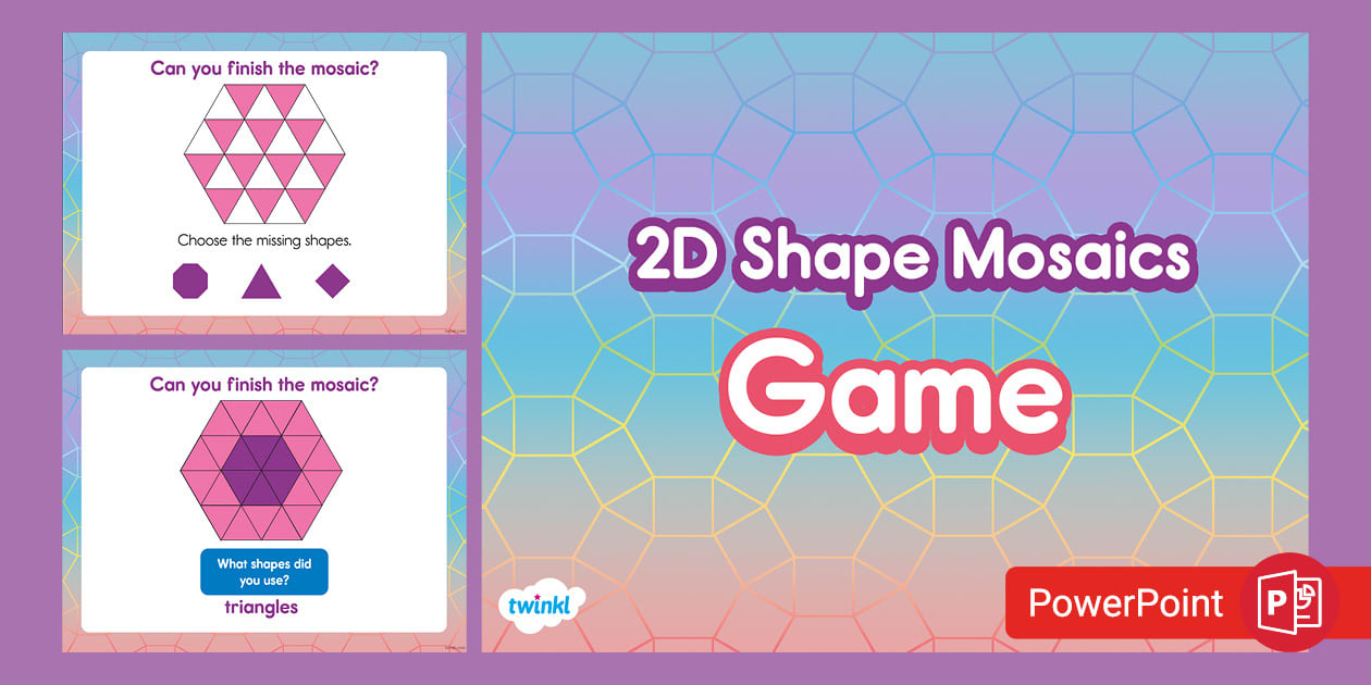 Mosaic Shapes | PowerPoint Game | Twinkl USA (teacher made)