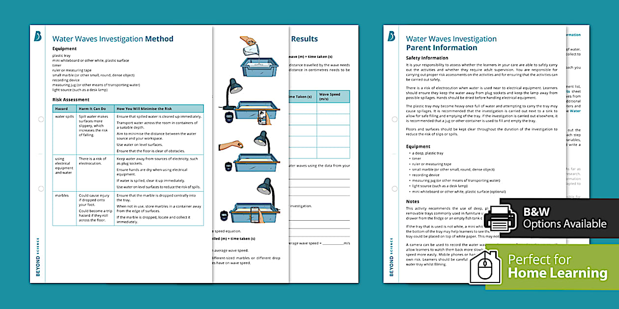 Water Waves Investigation (Science Home Learning) - Twinkl