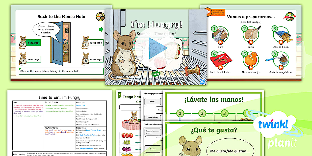 PlanIt Year 3 Spanish: Time to Eat - I'm Hungry