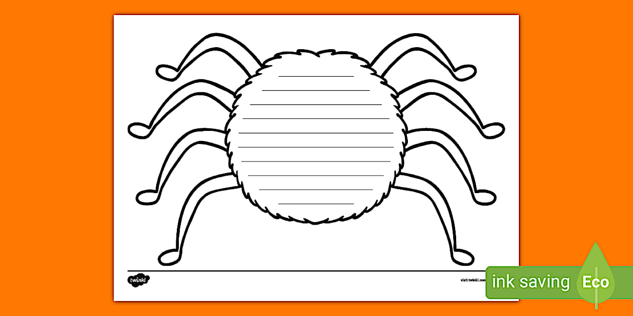 Spider Writing Template, Spider Writing Frame, Spider