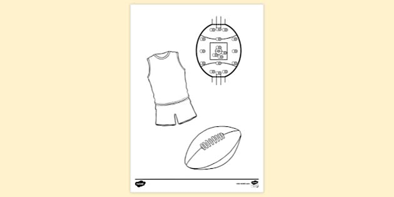 AFL Colouring Page | Colouring Sheets (teacher made)