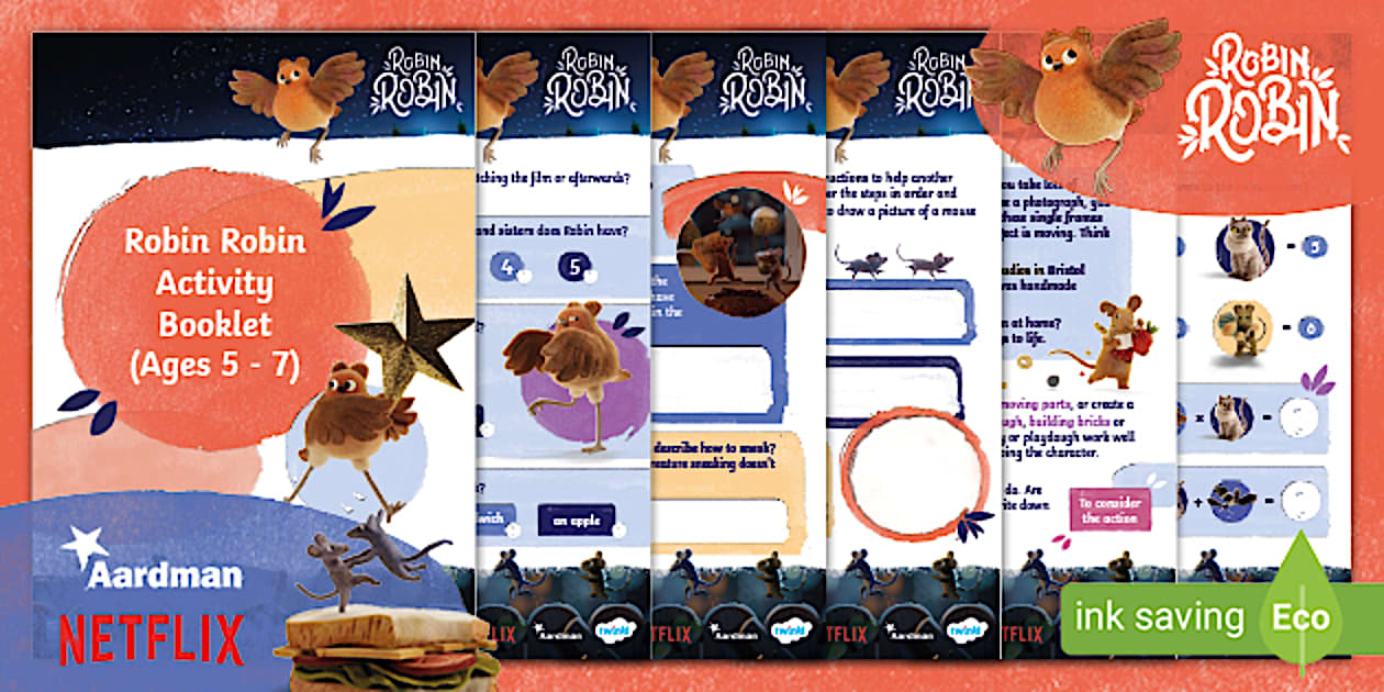FREE! - Netflix: Robin Robin - Robin Robin Activity Booklet [Ages 5 - 7]