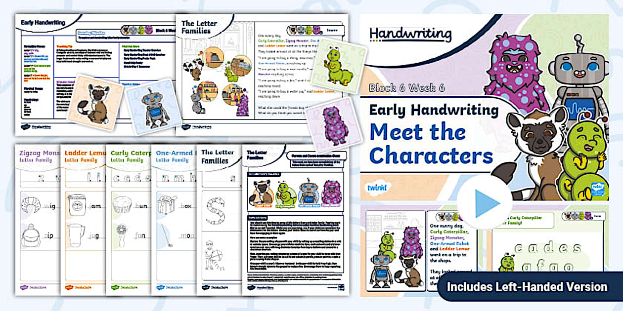 Twinkl Handwriting Scheme: Early Handwriting Block 6 Week 6
