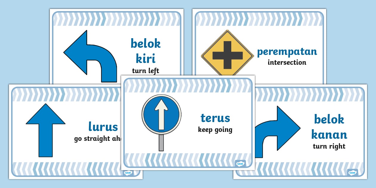 Directions Posters - Indonesian (teacher made) - Twinkl
