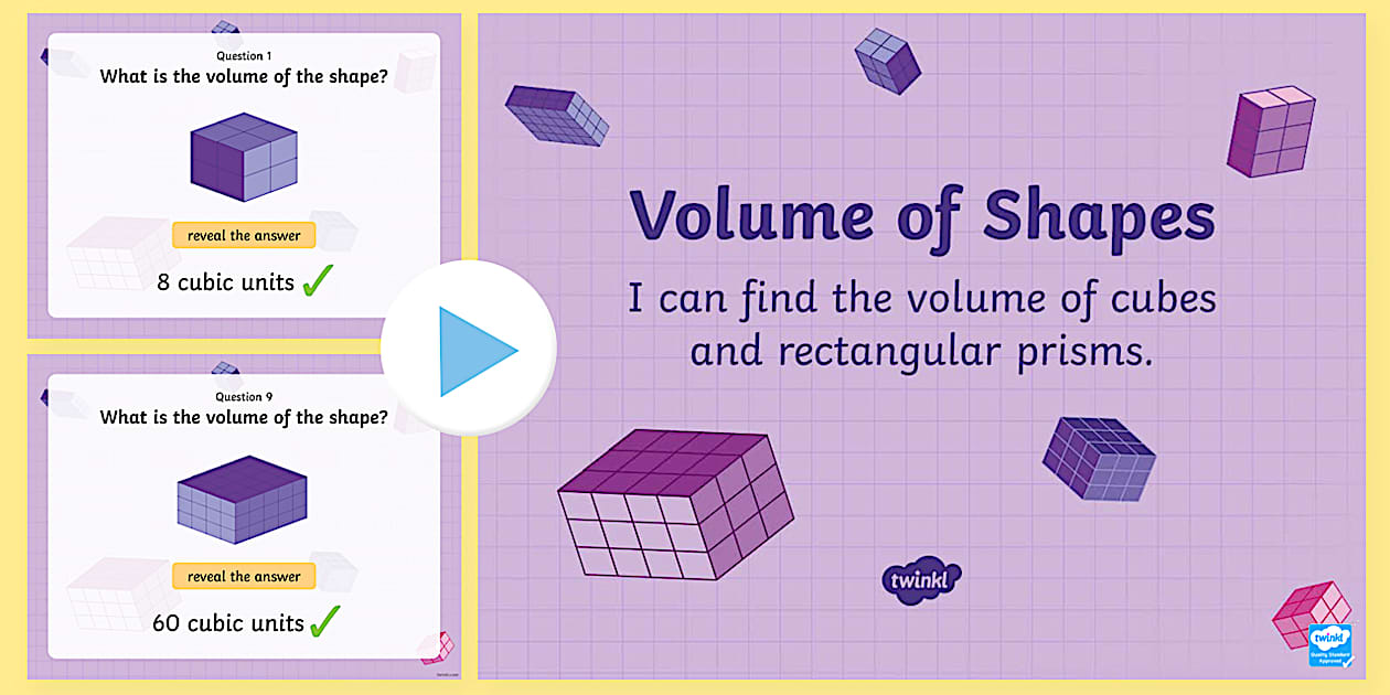 Volume of Shapes Problem Solving PowerPoint for 3rd-5th Grade